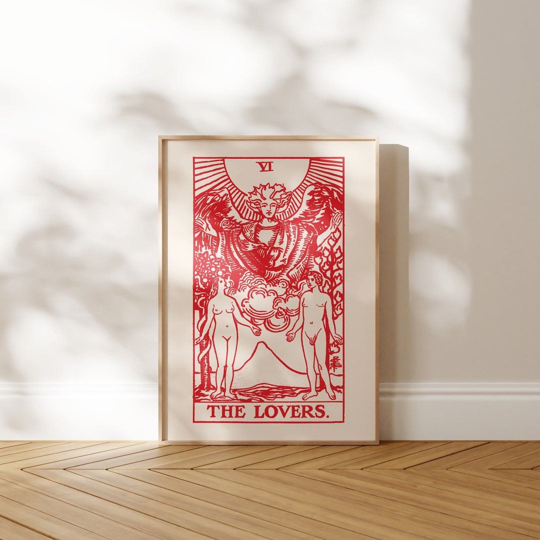 Tarot Print: VI the Lovers (premium Giclée Art Print of Vintage Tarot ...