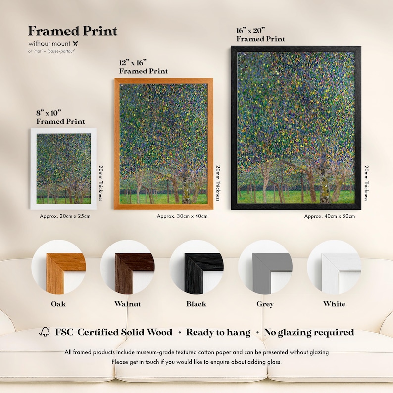 Gustav Klimt 'pear Tree' Print | Art Nouveau Giclée Fine Art Print ...