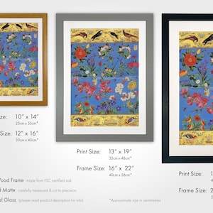 Bird & Flower (traditional Persian Miniature Art by Muhammad Yusuf) A4 ...