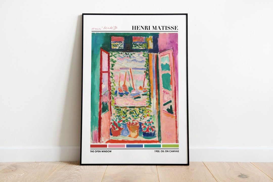 HENRI MATISSE Color Palette the Open Window hi Res Premium Giclée ...