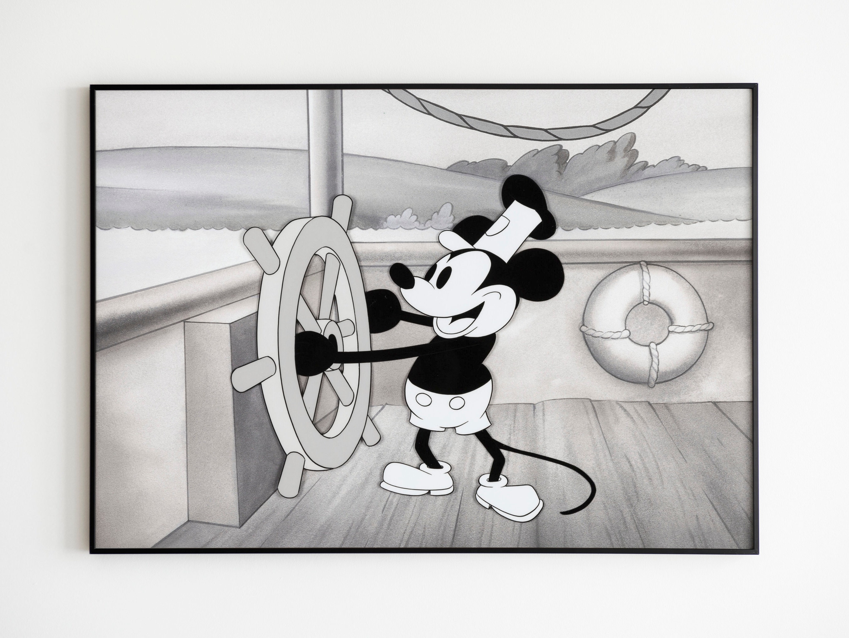 STEAMBOAT WILLIE - Classic Cartoon Mouse Drawing (premium Giclée Art ...