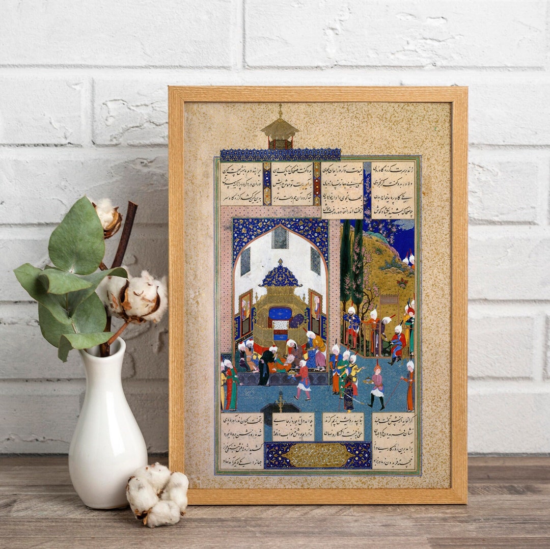 Zahhak is Told His Fate (traditional Persian Miniature Art From ...