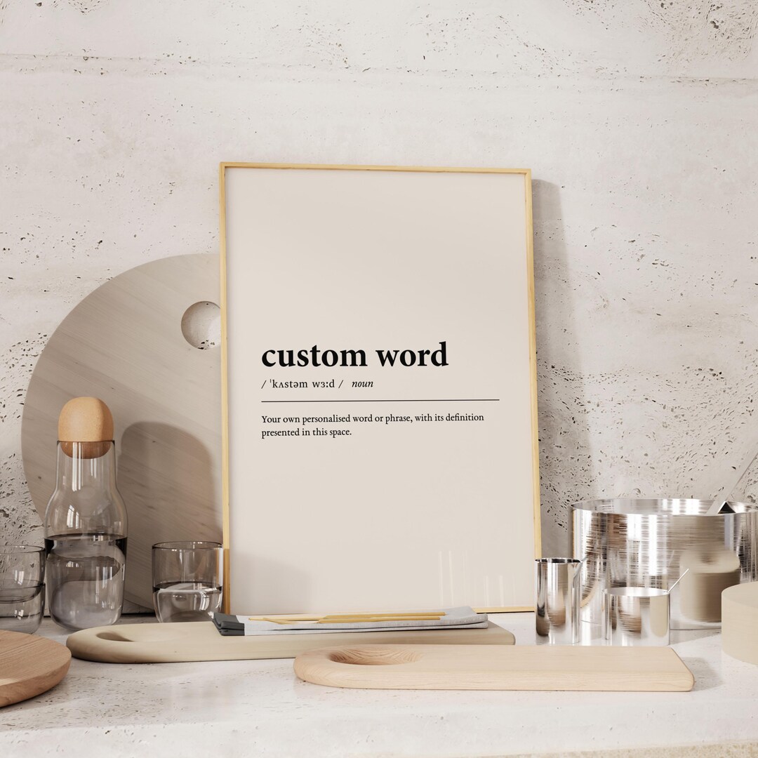 Custom Word Definition Print / Personalised Dictionary Poster | Giclée ...