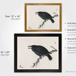 Japanese Art: Crow by Kono Bairei (premium Giclée Art Print of Japanese ...