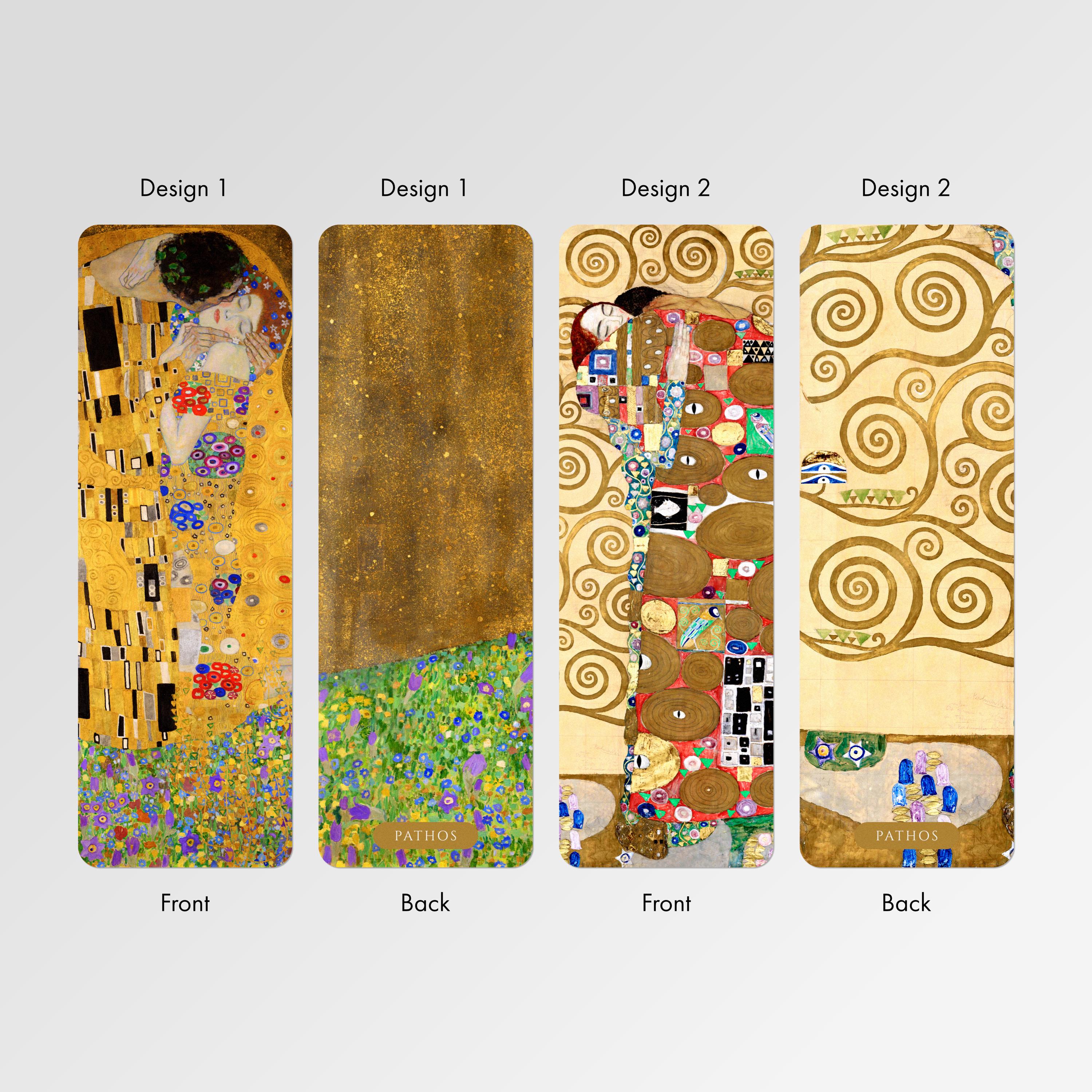 Gustav Klimt Bookmarks: the Kiss / Fulfilment (custom Handmade Textured ...