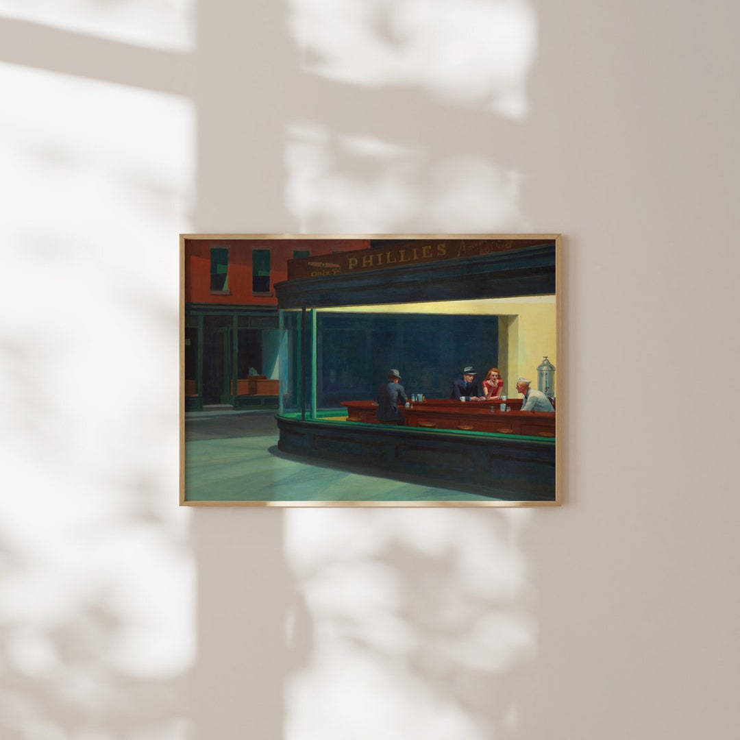Edward Hopper Print: Nighthawks (premium Giclée Art Print of Modern ...