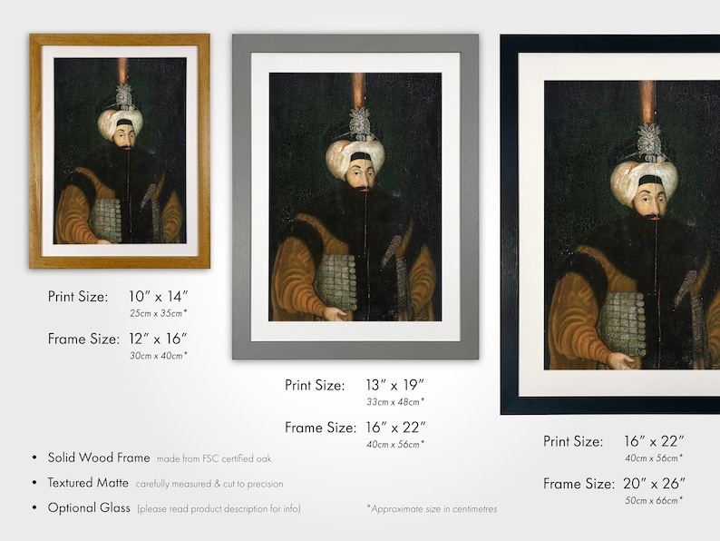 Turkish Art: Portrait of an Ottoman Sultan (premium Giclée Art Print of ...