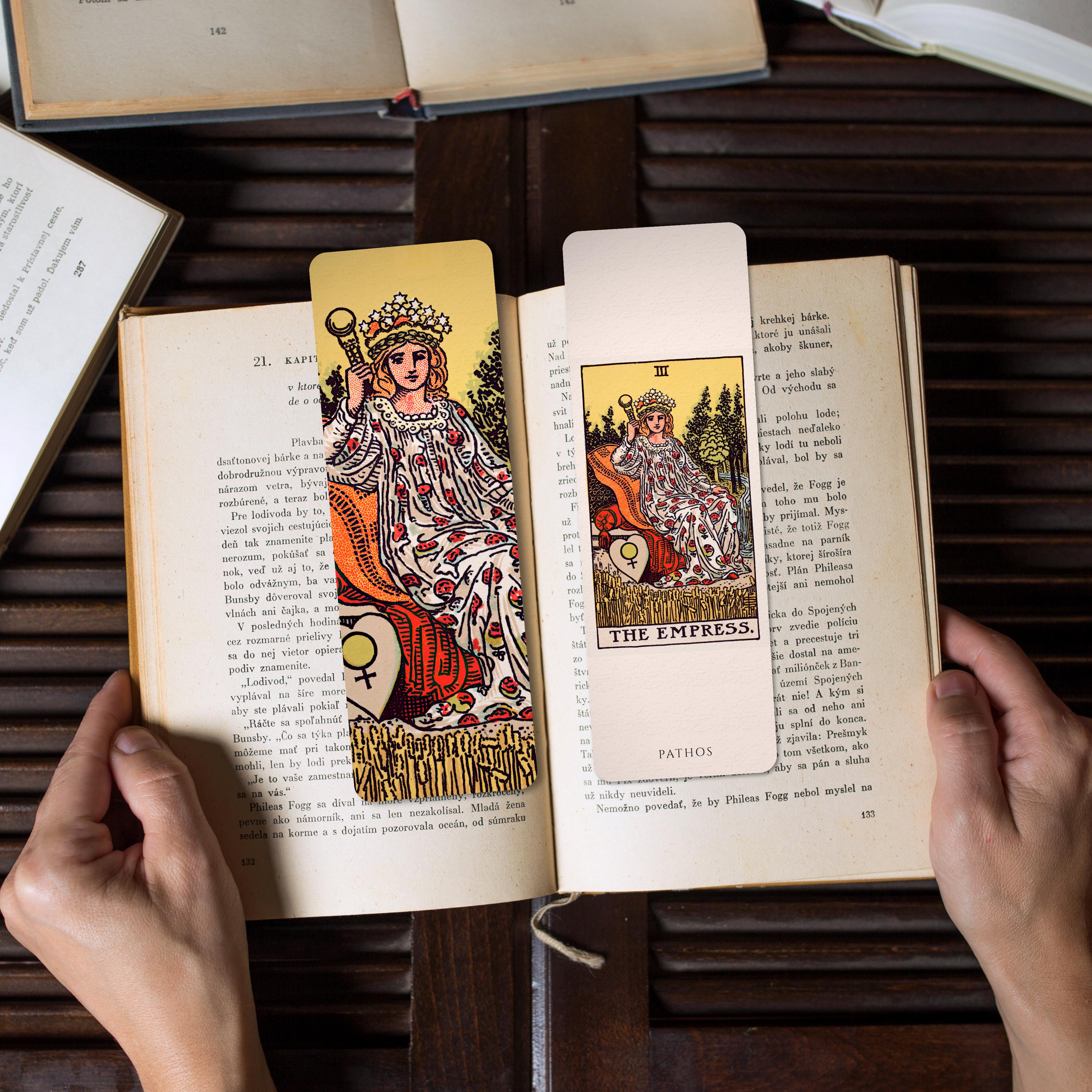 Tarot Bookmarks: the Empress / Emperor (custom Handmade Textured Cotton ...