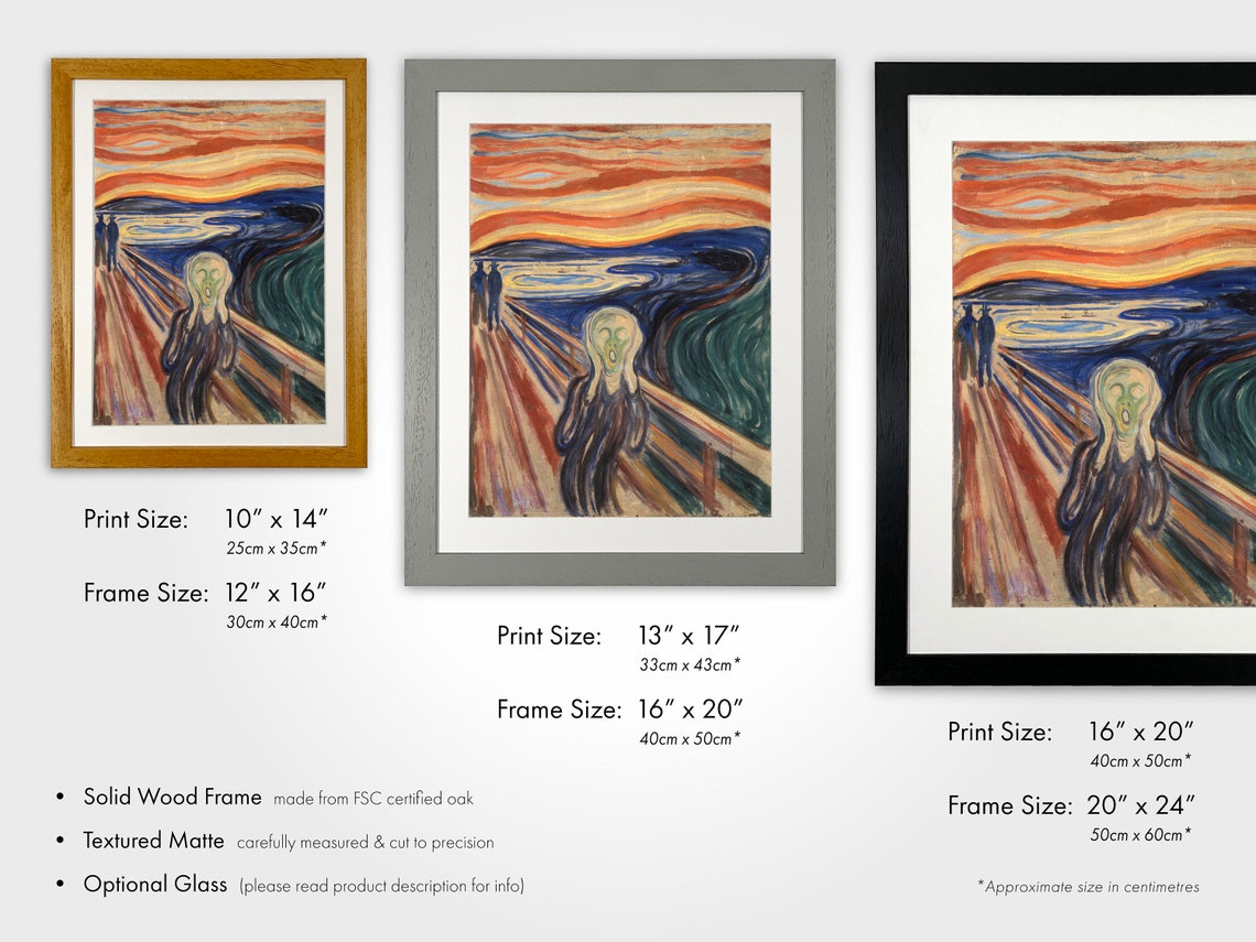 EDVARD MUNCH - the Scream (hi-res Expressionist Giclée Classic Modern ...