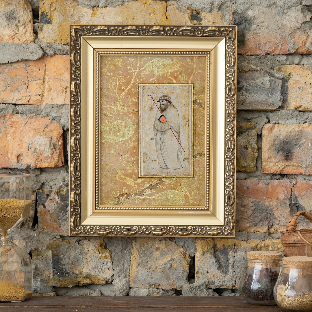 Persian Art: Standing Dervish Holding Staff (premium Giclée Art Print ...