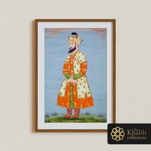 Indian Art: Portrait of Mughal Emperor Babur (premium Giclée Art Print ...