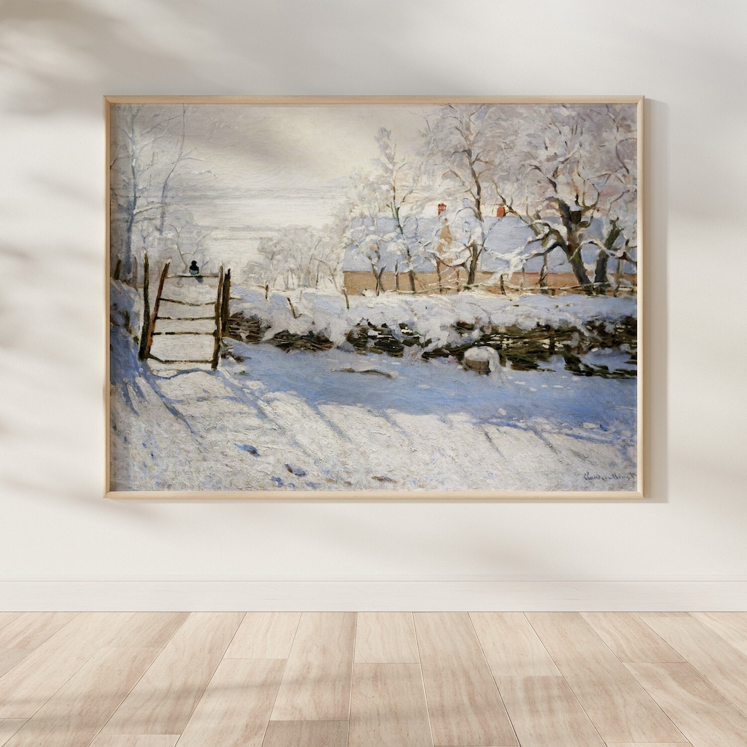 Claude Monet Print: the Magpie premium Giclée Art Print of Classic ...