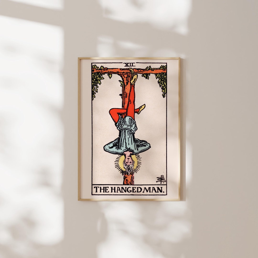 Tarot Print: XII the Hanged Man (premium Giclée Art Print of Vintage ...