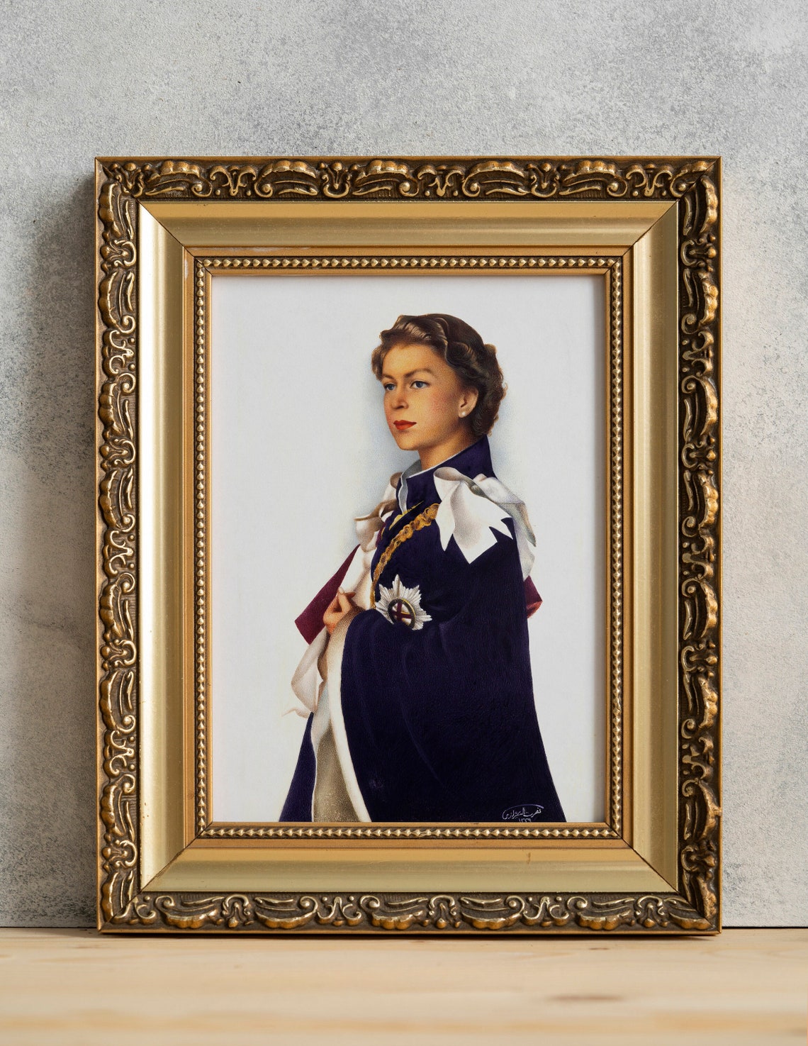 Persian Art: Portrait of Queen Elizabeth II (premium Giclée Art Print ...