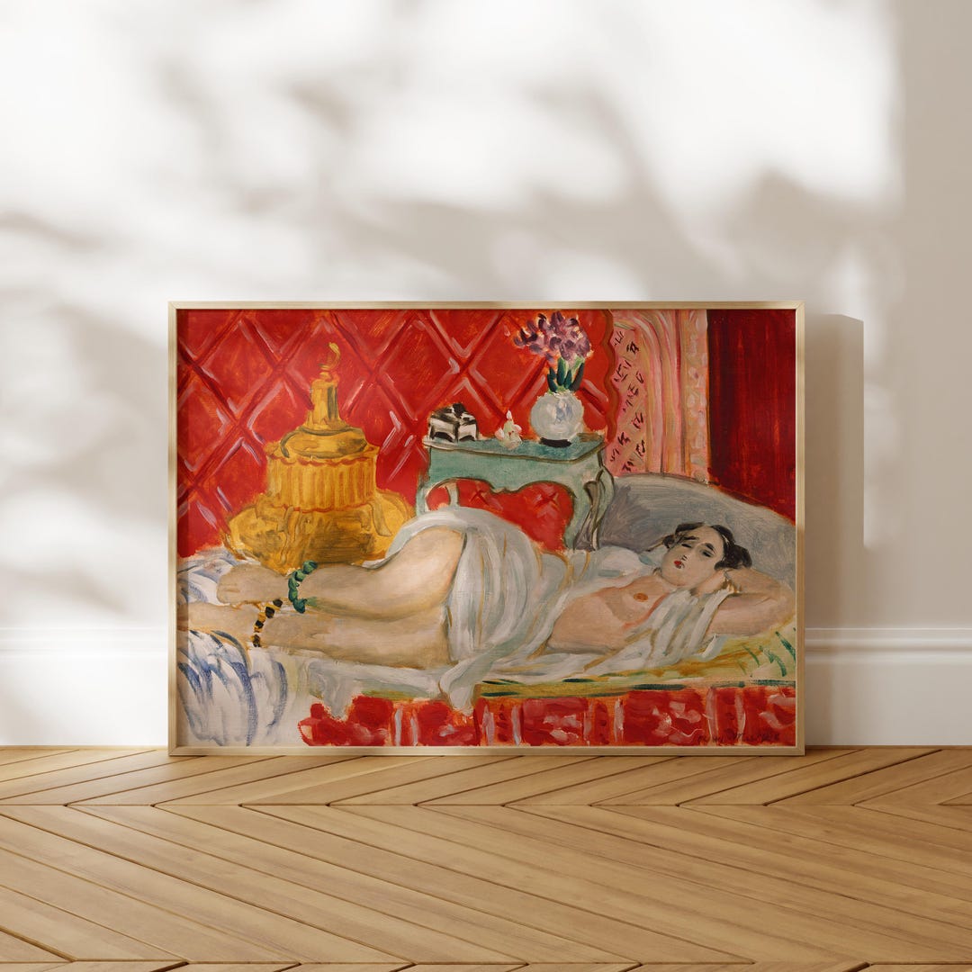 Henri Matisse Print: Odalisque, Harmony in Red (premium Giclée Art Print of Modern Red Nude ...