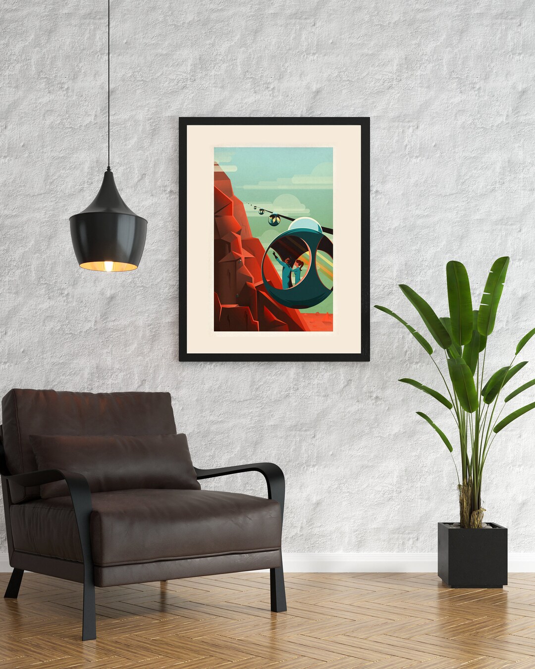 SPACEX - Vintage Space Travel Poster (mars - Olympus Mons) Hi-res ...