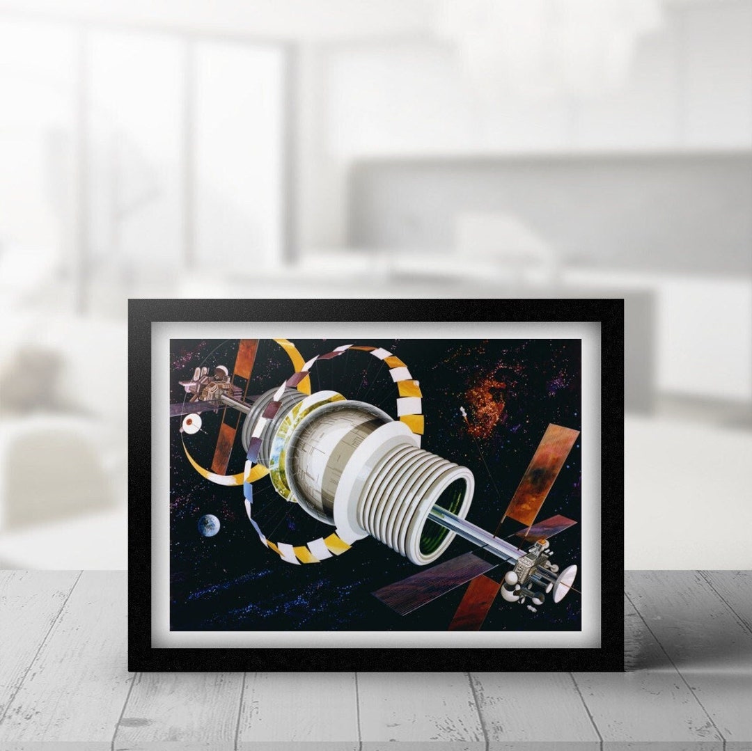 Space Colony Art - Bernal Sphere Exterior (70s Vintage NASA Space ...