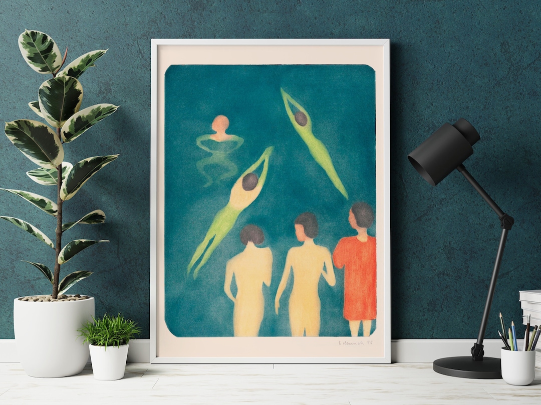 EDVARD MUNCH - Boys Bathing (hi-res Expressionist Giclée Modern Art ...