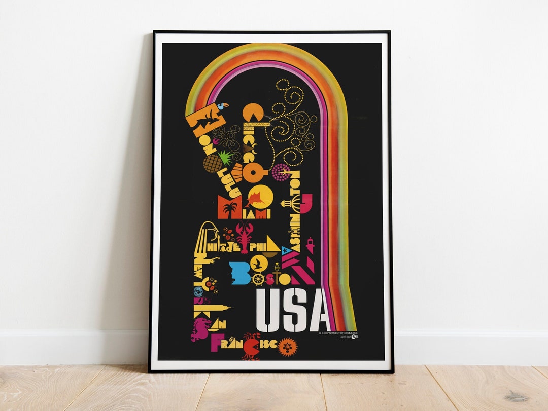 USA Cities (vintage / Retro Poster From the US Information Agency) Hi ...