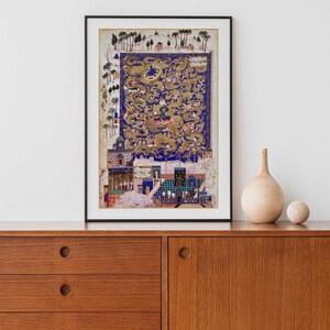 Prophet Borne Aloft by the Lightning-sphinx Boraq (traditional Persian ...