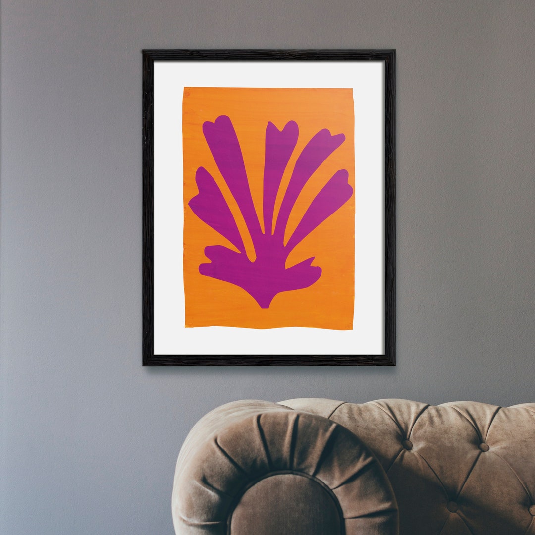 Henri Matisse Print: Violet Leaf premium Giclée Art Print of Abstract ...