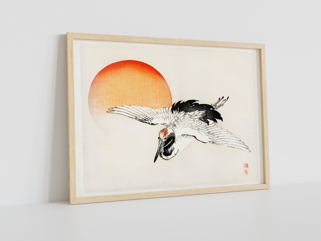 KONO BAIREI Flying Crane traditional Japanese Animal / - Etsy