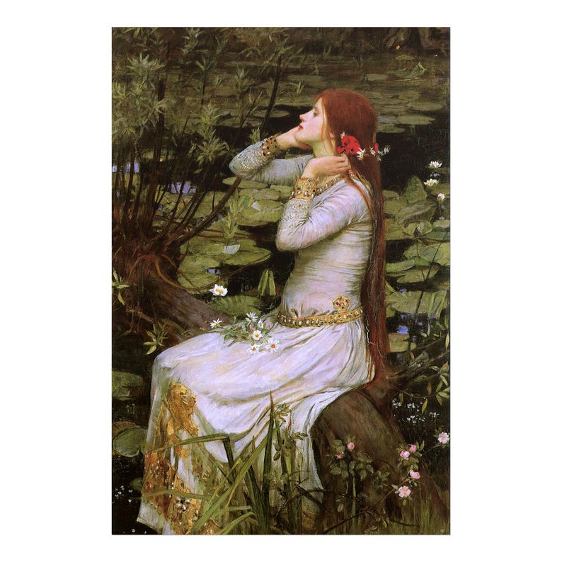 Ophelia Print by John William Waterhouse (giclée Art Print of Pre ...