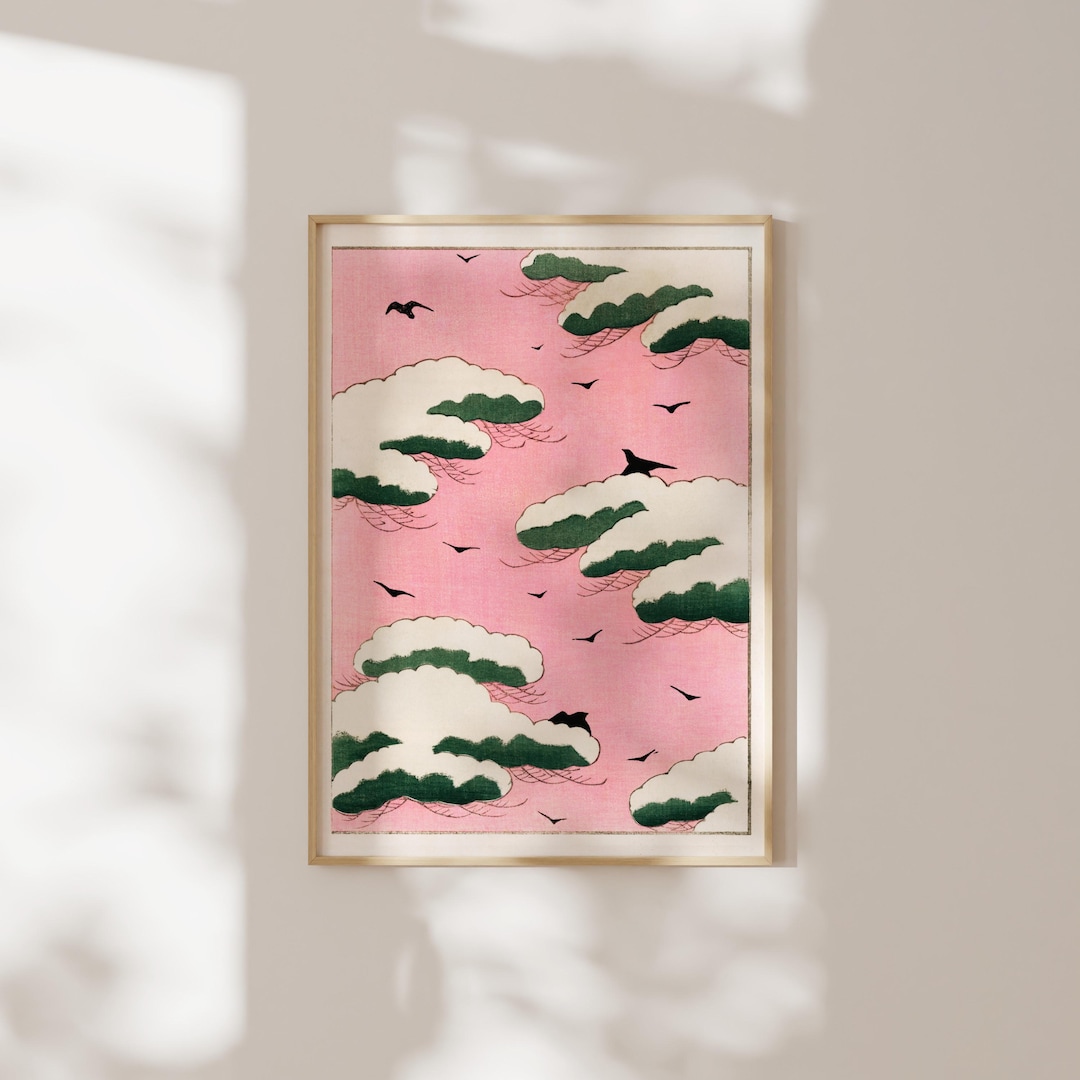 Japanese Art: Pink Sky / Shin Bijutsukai (premium Giclée Art Print of ...