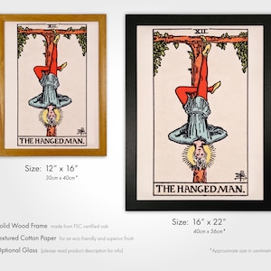Tarot Print: XII the Hanged Man (premium Giclée Art Print of Vintage ...