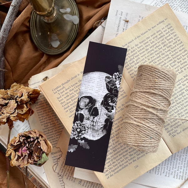 Skull Bookmark - Etsy