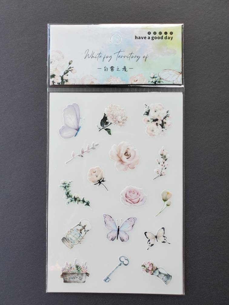 2 Sheets Rub on Transfer Flower Stickers Butterfly Rub on - Etsy