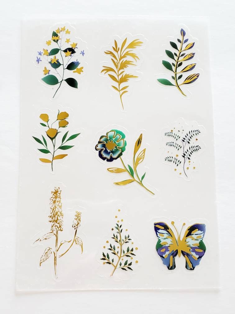 27pc Flower transparent stickers flower stickers decorative | Etsy