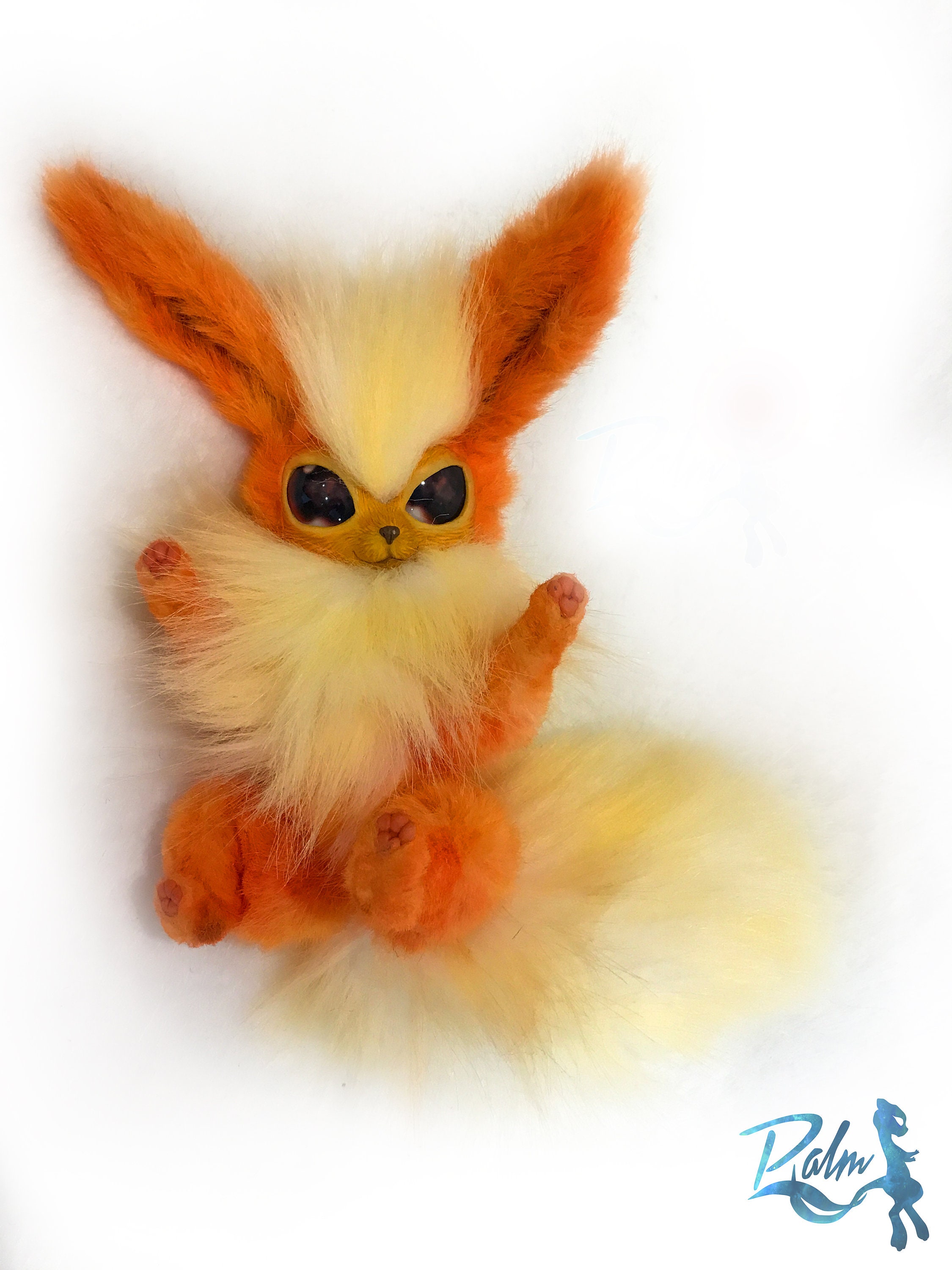 Pokemon Flareon toy handmade collectible for gift eeveelution | Etsy