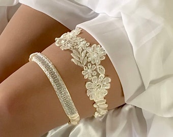 Ivory Bridal Garter | Etsy