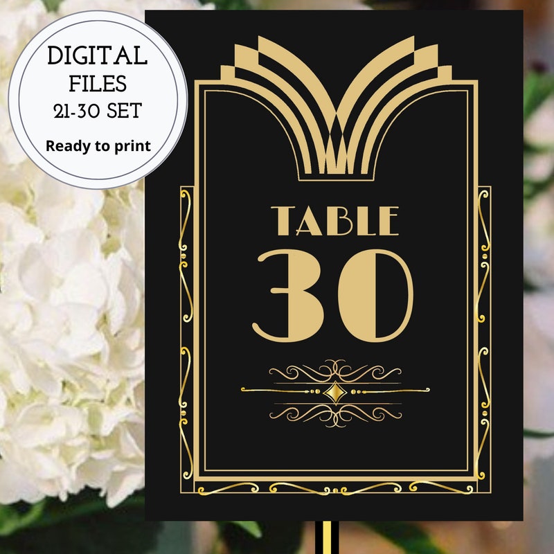 1920s Table Numbers - Etsy
