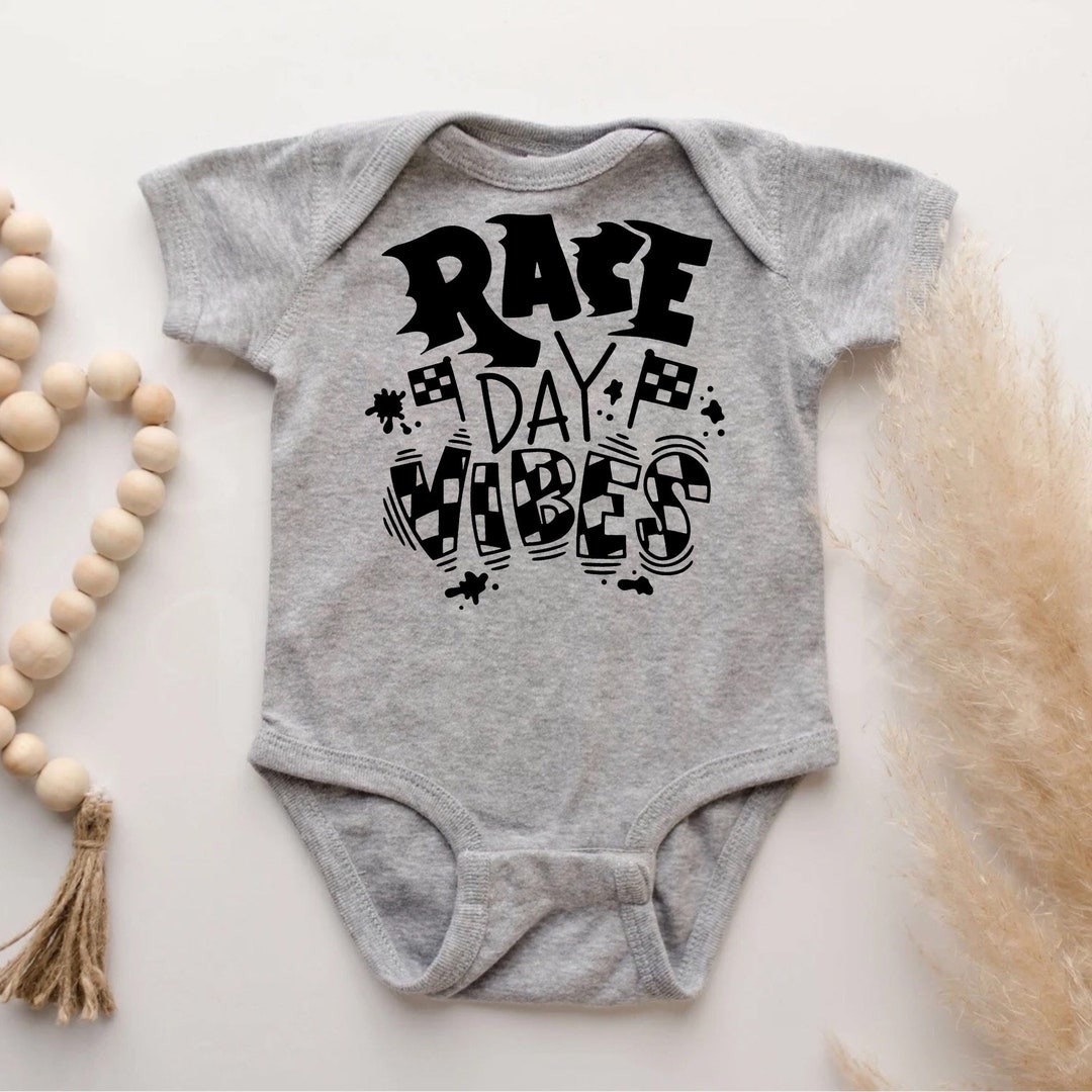 Race Day Vibes | Race Track Clothes | Race Car Baby Outfit | Checkered ...