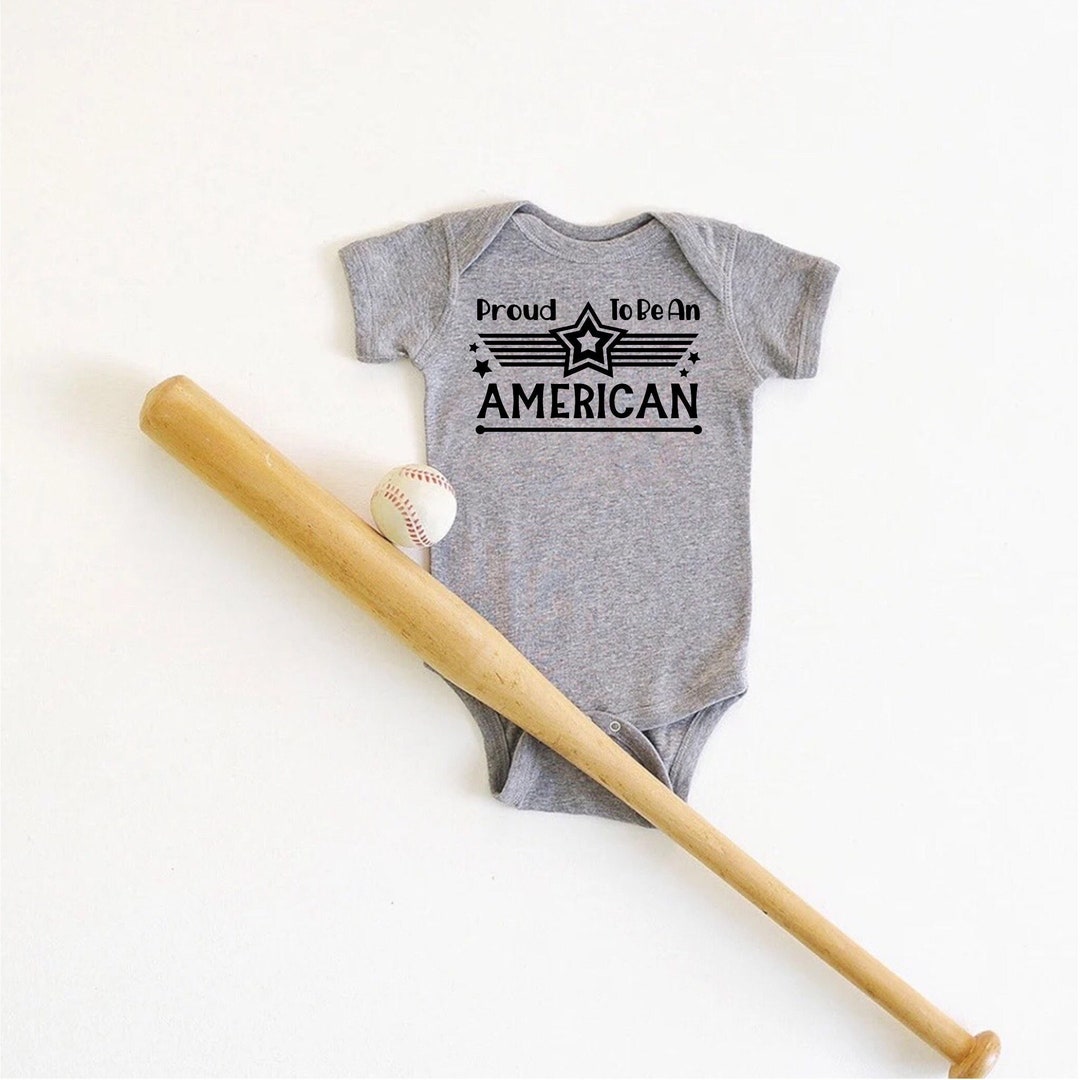 Proud to Be an American Patriotic Baby Bodysuit - Little Patriot Infant ...