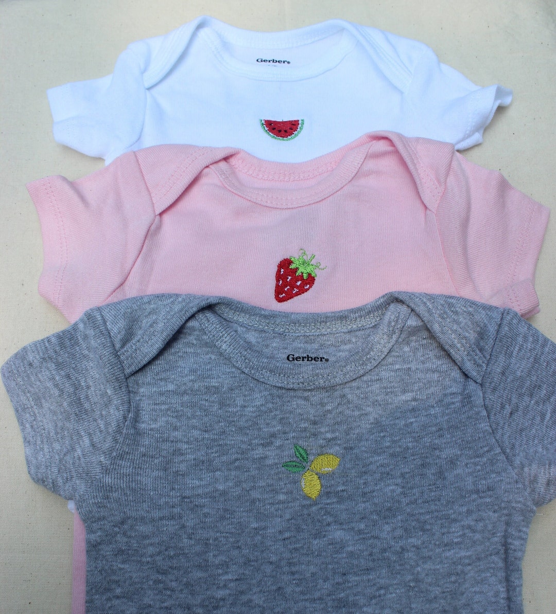 Embroidered Fruit Baby Clothes Bundle Baby | Cute Little Strawberry ...