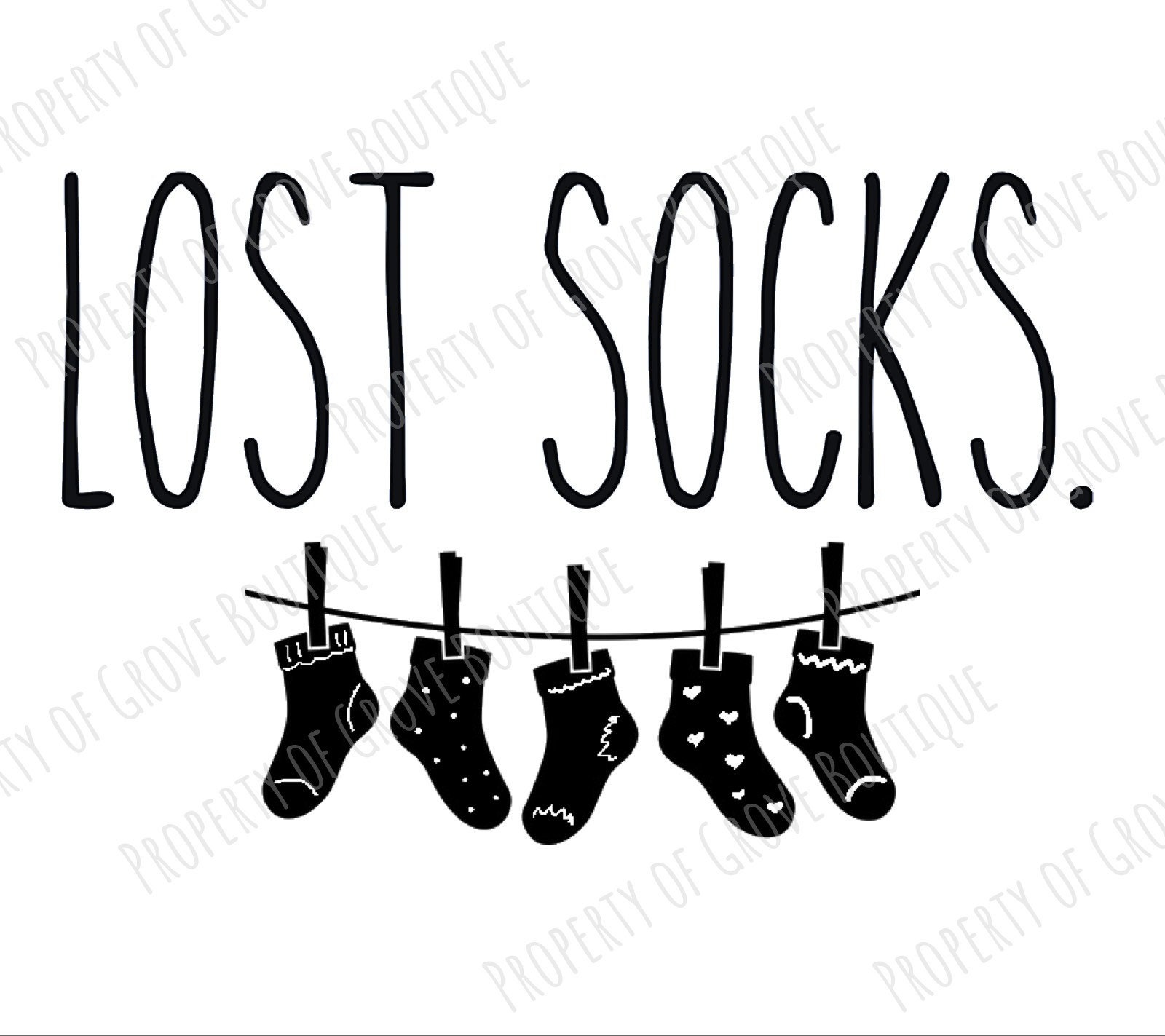 Decal- Rae Dunn Inspired Lost Socks - Etsy
