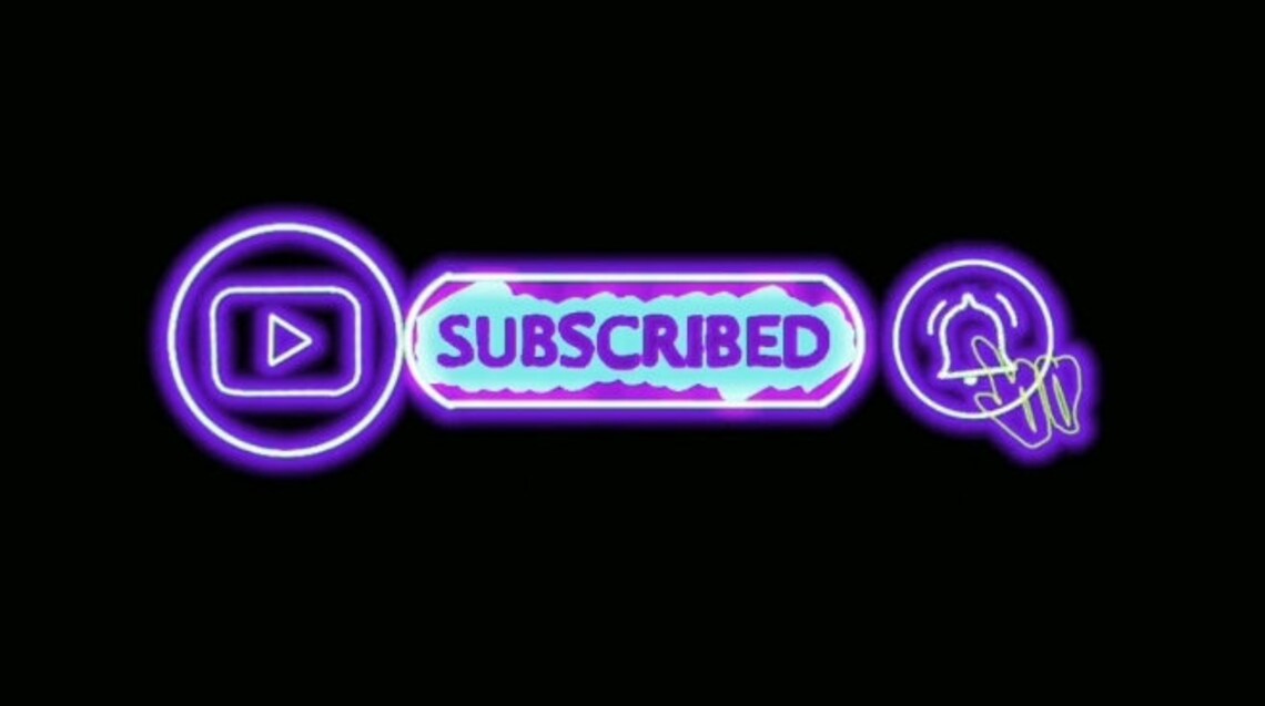 Neon Subscribe Animation For Youtube Channel | Etsy