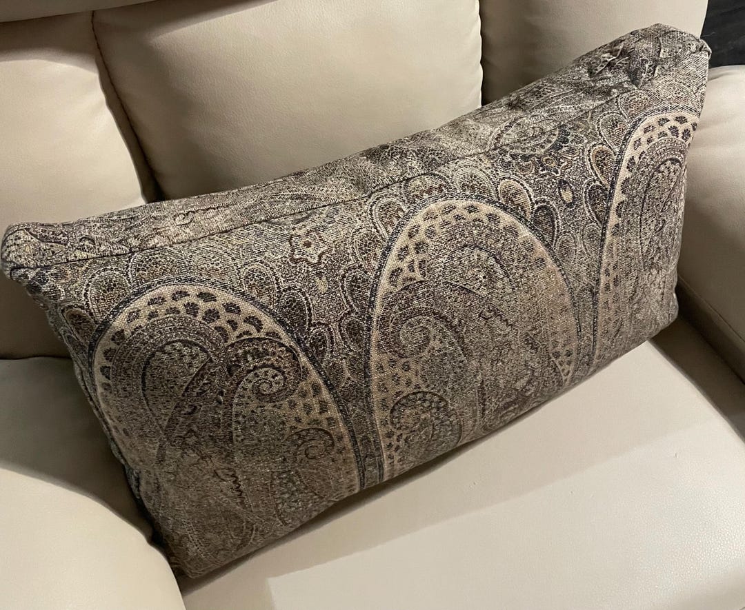 NEW! Chai Paisley Box Edge Decorative Pillow Cover, Chocolate ...