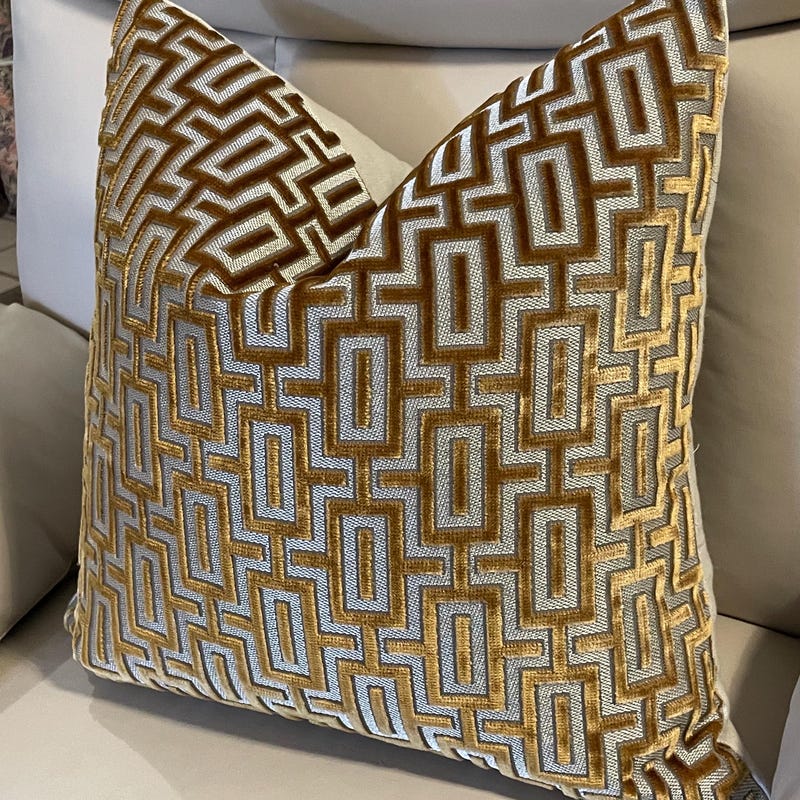Metallic Gold Pillow - Etsy