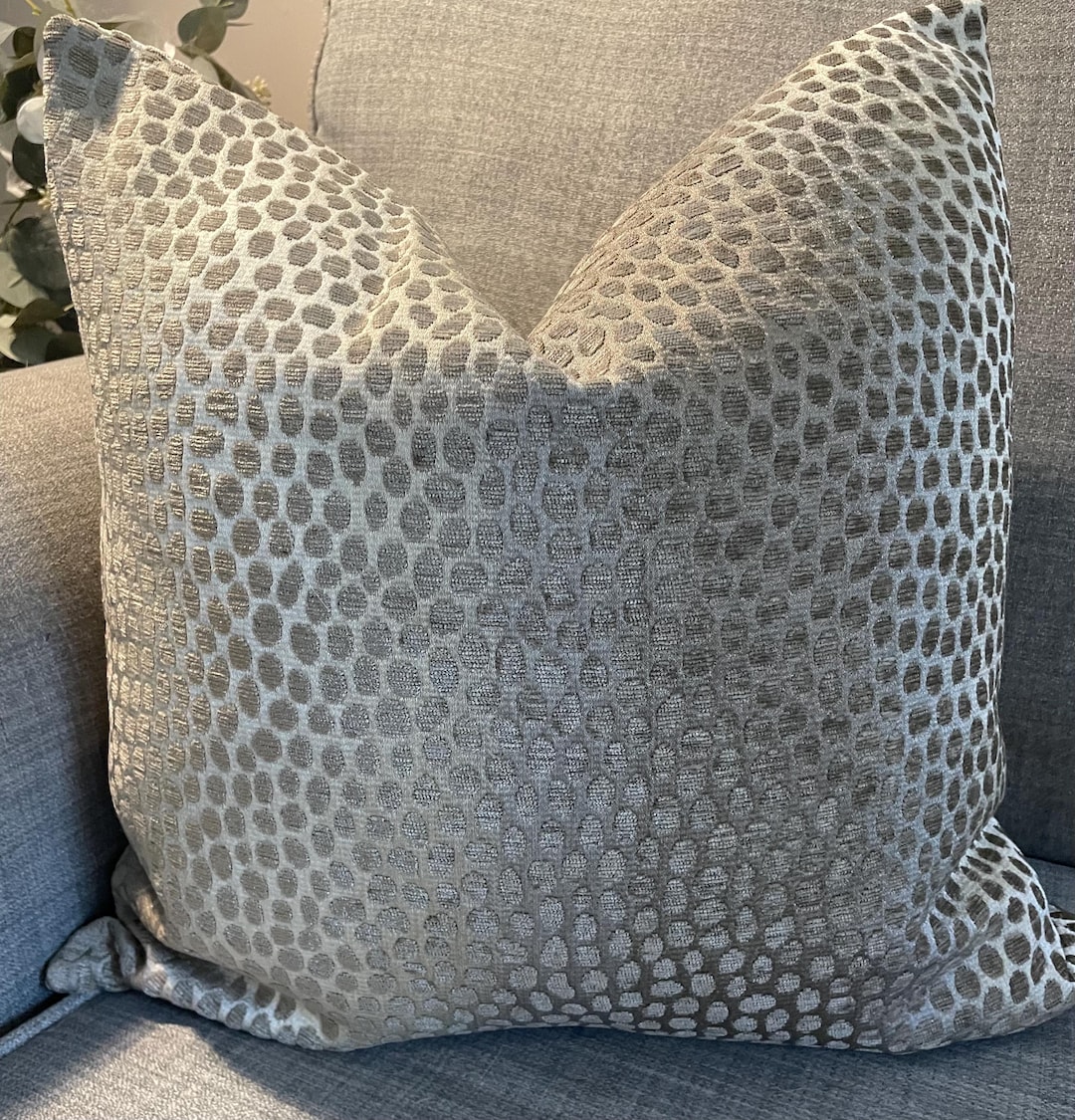NEW! Stunning Topaz Brown and Mushroom Chenille Spot Jacquard ...