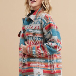 Colorado Shacket Aztec Print Jacket Women Outwear Western Gift New ...