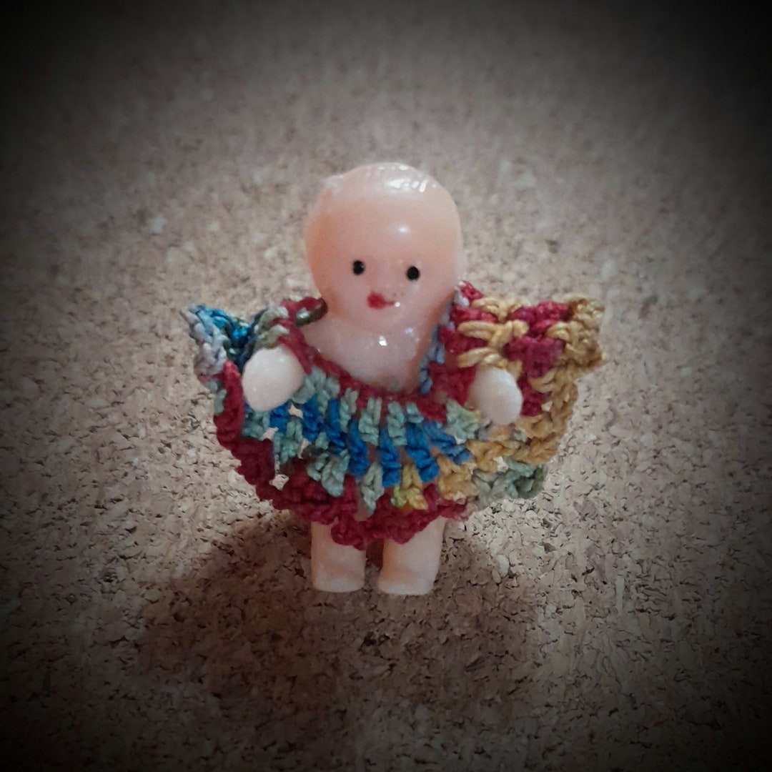 Iconic Vintage Celluloid Micro Mini Baby Doll in Crocheted - Etsy