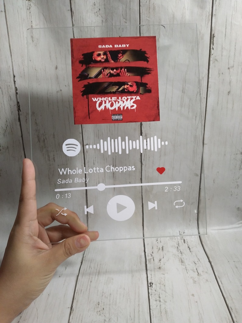 Spotify Glass Art Custom Song Art Personalized Glass Song | Etsy