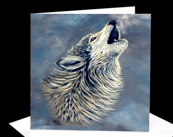 Wolf Card | Etsy