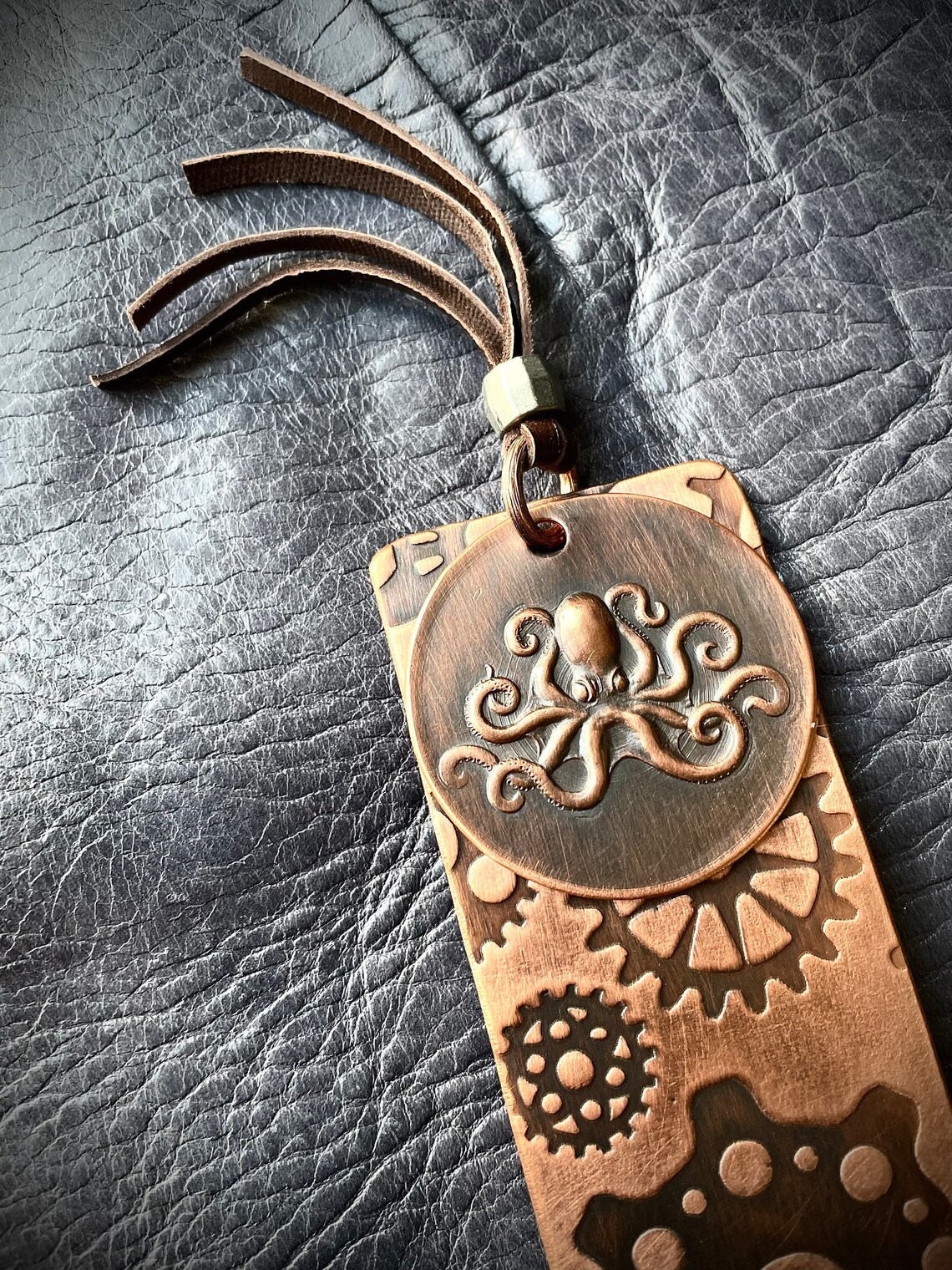 Copper Gears, Octopus Bookmark Gift - Etsy