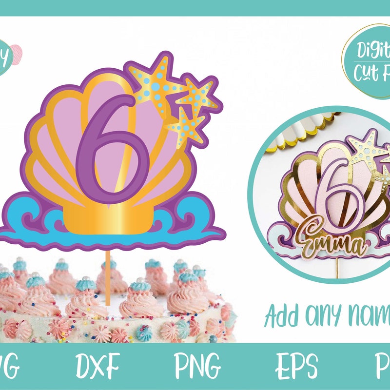 Seashell Cake Topper - Etsy