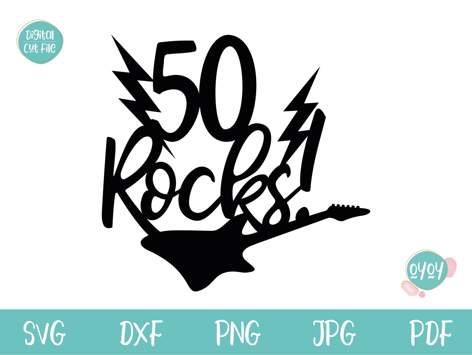 50th Birthday Svg for Cake Toppers and T-shirts, Instant Download SVG ...